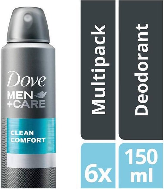 Dove Men+Care Deodorant Spray Clean Comfort 6 x 150 ml | bol.com
