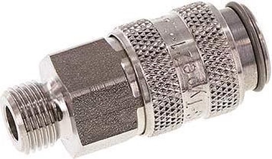 RVS 306L DN 5 Luchtkoppeling Snelkoppeling G 1/8 inch Buitendraad ...