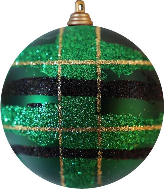 Kerstbal Patroon groen 8 cm per stuk | bol.com