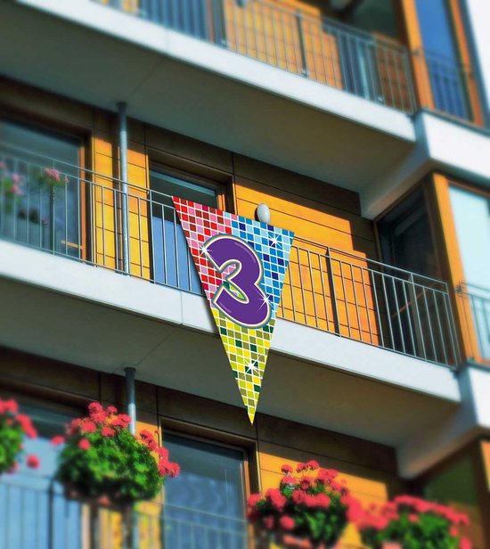 3 jaar Megavlag Birthday Blocks 90x150cm | bol