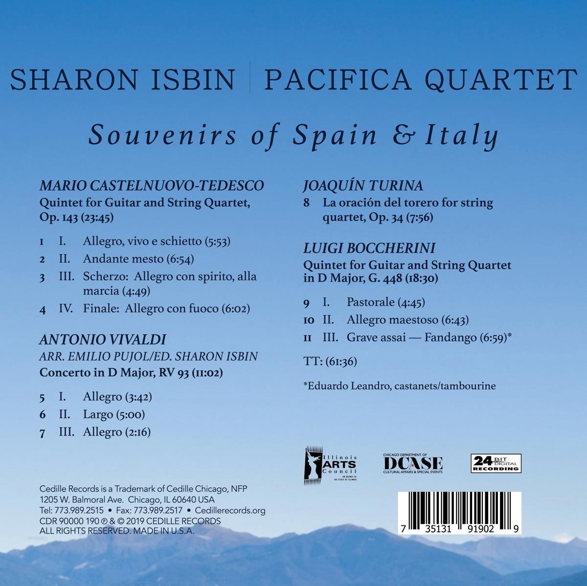 Pacifica Quartet - Sharon Isbin - Eduardo Leandro - Souvenirs Of Spain ...