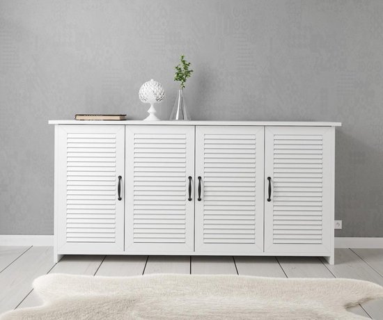 Meubella - Dressoir Oase - Wit - 168 cm | bol