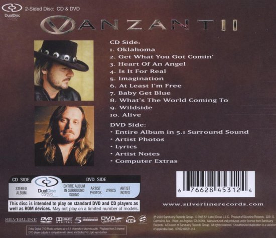 Duald-Van Zant Ii =Dualdisc=, Van Zant | CD (album) | Muziek | bol.com