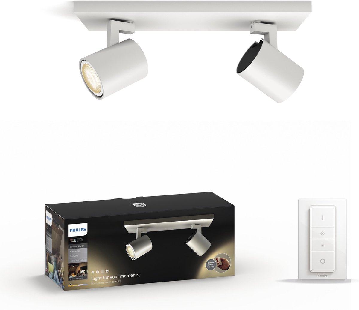 Philips Hue Runner opbouwspot - White Ambiance - wit - basis - 2 ...