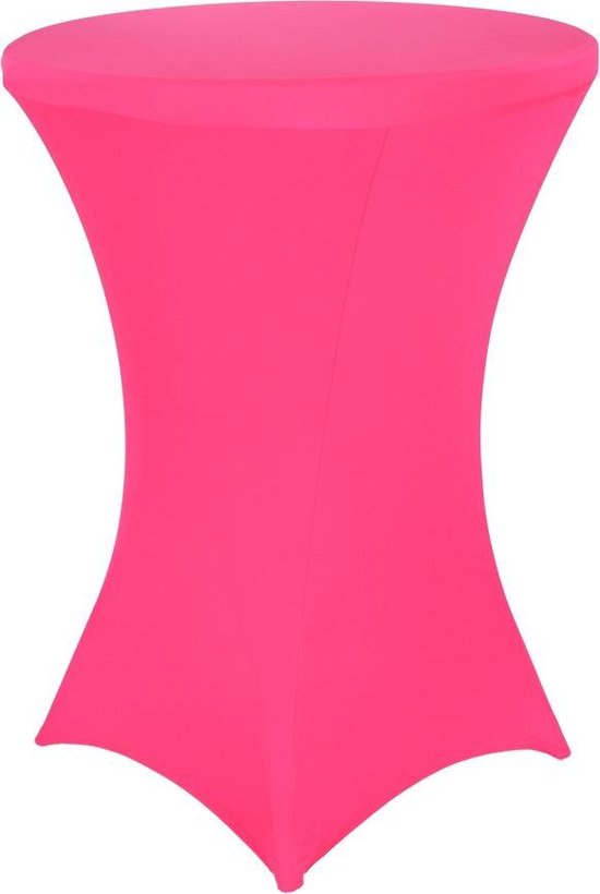 Alora Statafelrok roze 80 cm - Statafel Tafelrok - Statafelhoes - Stretch – ∅80 x 110... | bol.com
