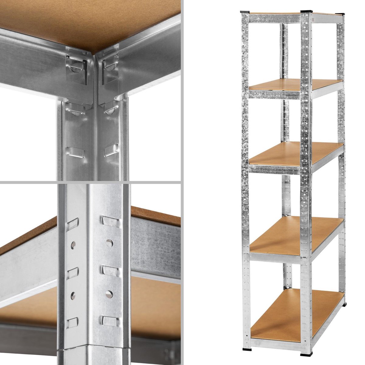 Stevige legbordstelling, magazijnrek, opbergrek 750kg 401493 | bol.com