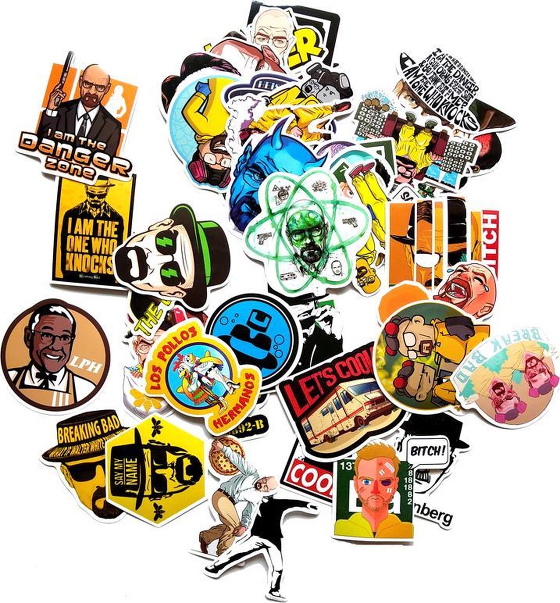 Breaking Bad sticker pakket - 50 stickers voor laptop, muur, deur ...