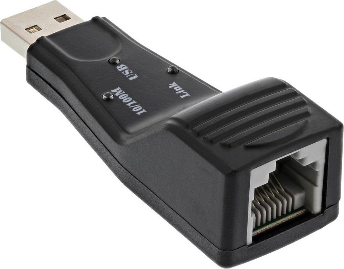 Premium USB-A naar RJ45 Fast Ethernet LAN adapter - USB2.0 - CAT5 ...