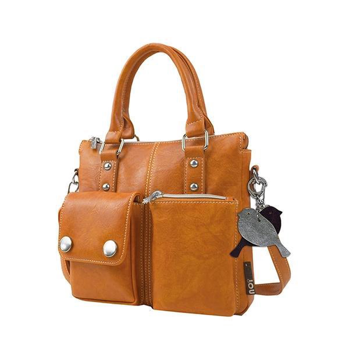 Noi-Noi 'Morgan' - Schoudertas - Handtas - Cognac bruin - Functioneel ...