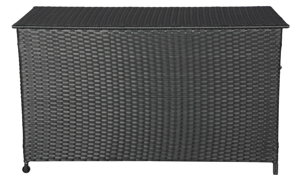 Lamar tuintoebehor kussen opbergbox met wielen zwart. | bol