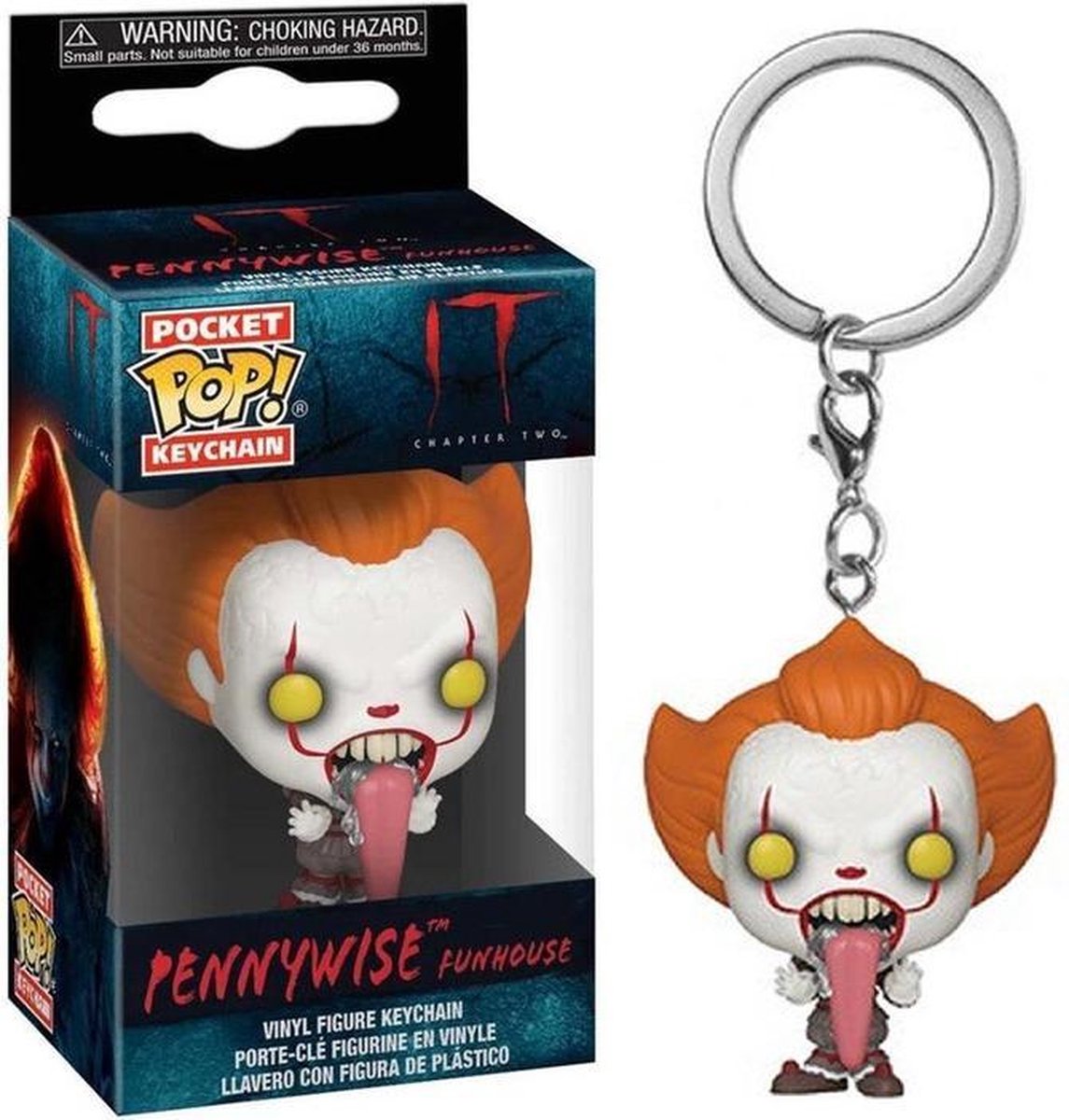 Funko Pocket Pop! Keychain: IT - Pennywise with Dog Tongue | bol.com