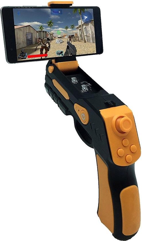 Augmented reality gun blaster zwart/oranje - voor IOS/Android | bol.com
