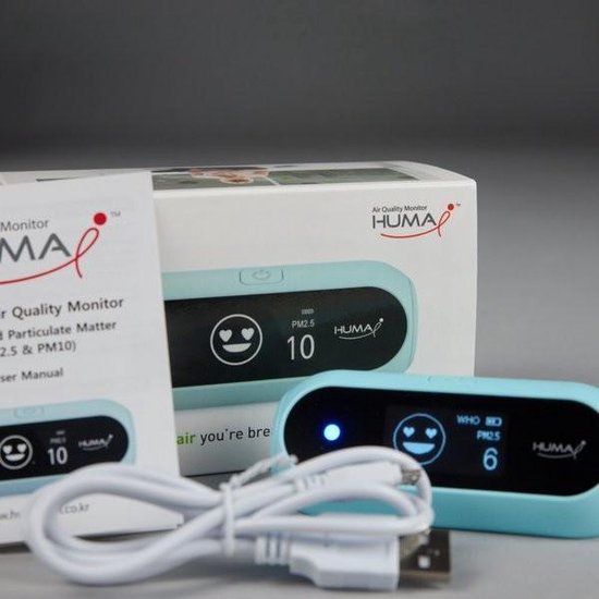 Fijnstofmeter HUMA-i SkyBlue HI-120 PM2,5 / PM10 / VOC | bol