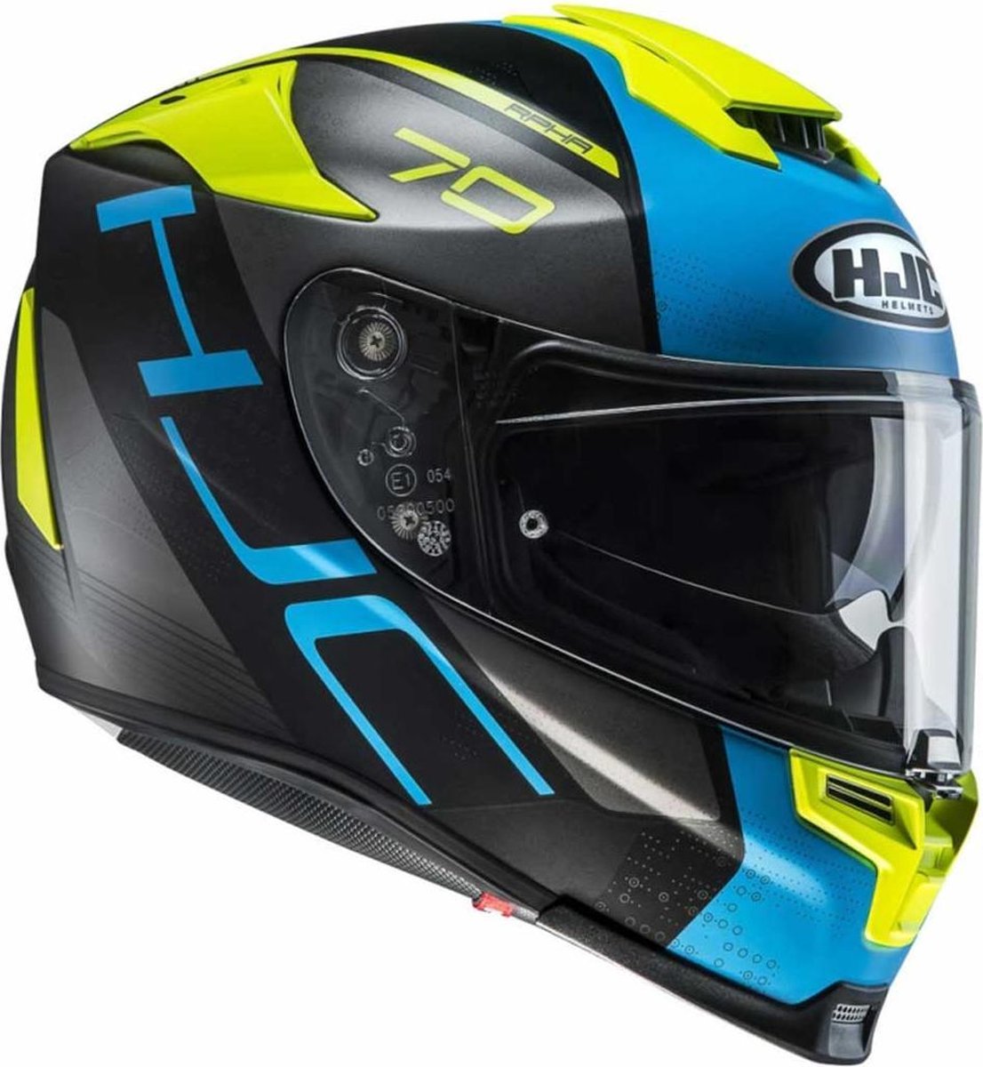 HJC RPHA 70 Vias Mc2Sf Grijs Blauw Fluo Geel Integraalhelm - Motorhelm ...