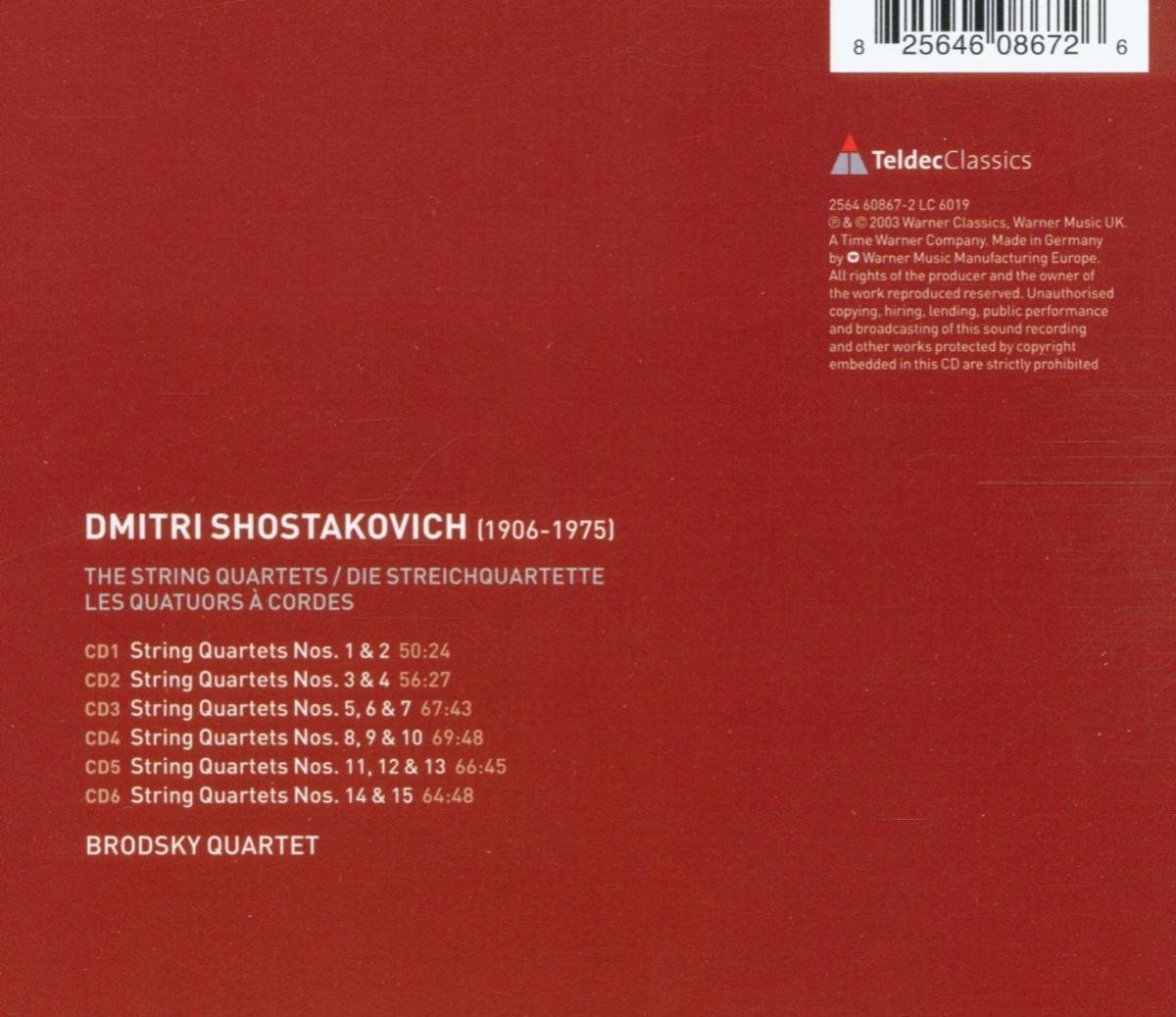 Shostakovich/String, Brodsky Quartet | CD (album) | Muziek | bol.com