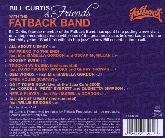 Bill Curtis & Friends With The Fatback Band, Tapes From His Vaults ...