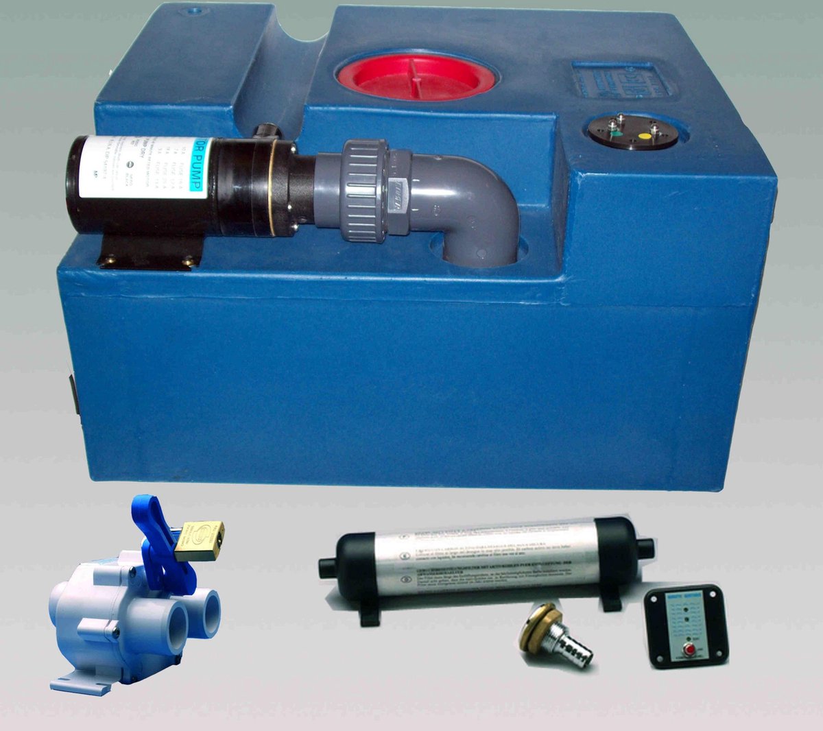 Matro Marine 112 liter Vuilwatertank met 12 Volt Versnijdingspomp | bol.com