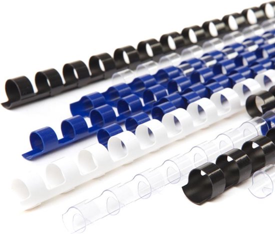 Kunststof bindring 21-rings 6mm - zwart - 100 stuks | bol