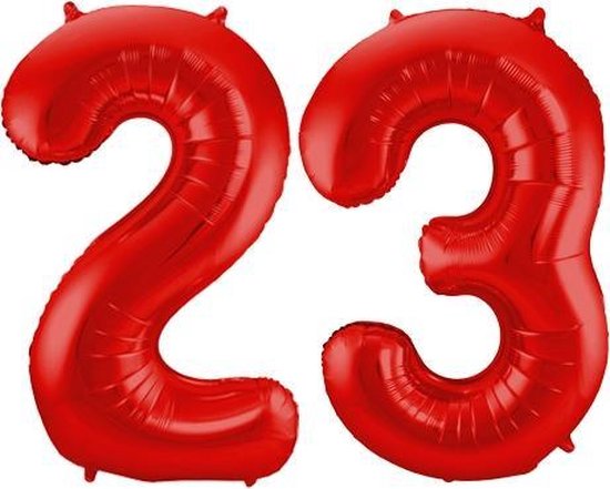 Cijfer 23 Rood Helium 86 cm | bol.com