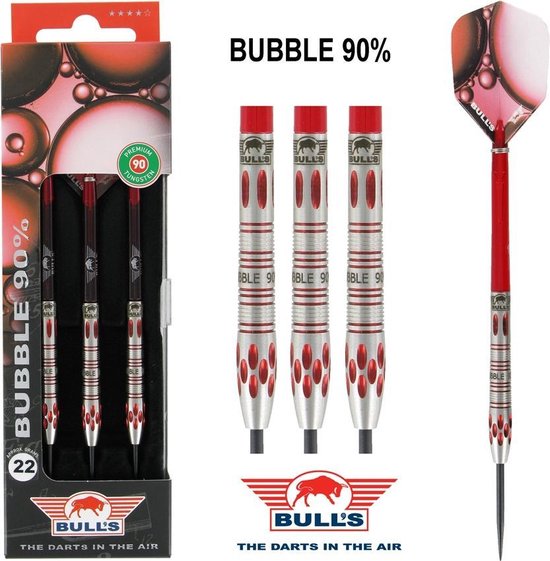 Bull's Bubble 90% 26 gram Red PCT Coating Steeltip Dartpijlen | bol