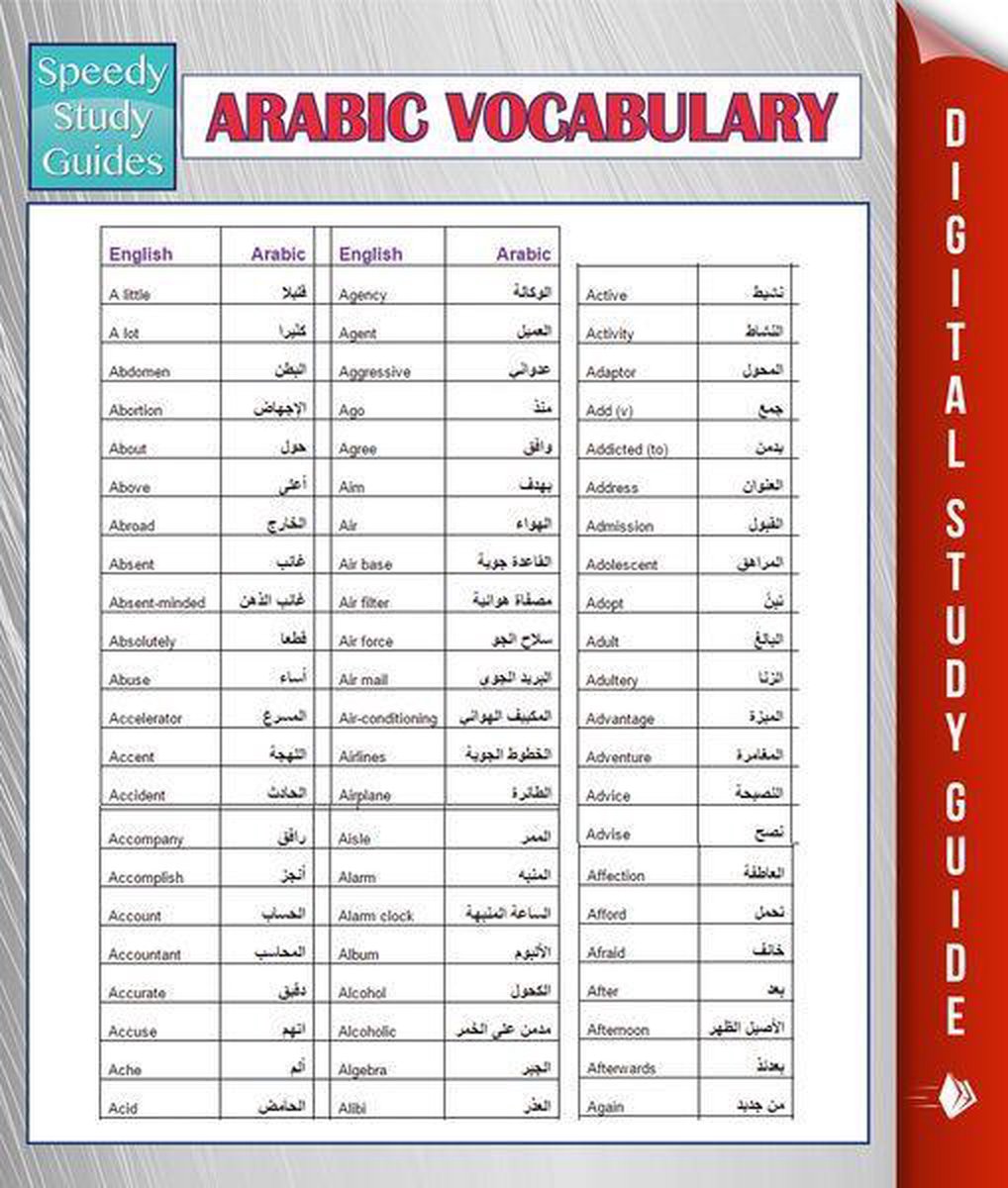 Learning Arabic Edition 2 - Arabic Vocabulary (Speedy Study Guides ...