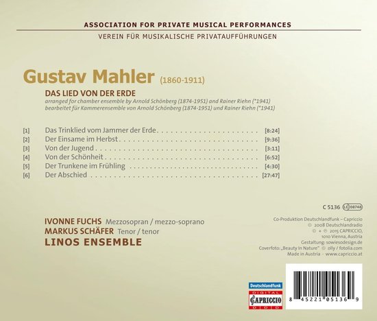 Linos Ensemble & Ivonne Fuchs & Markus Schafer - Das Lied Von Der Erde ...