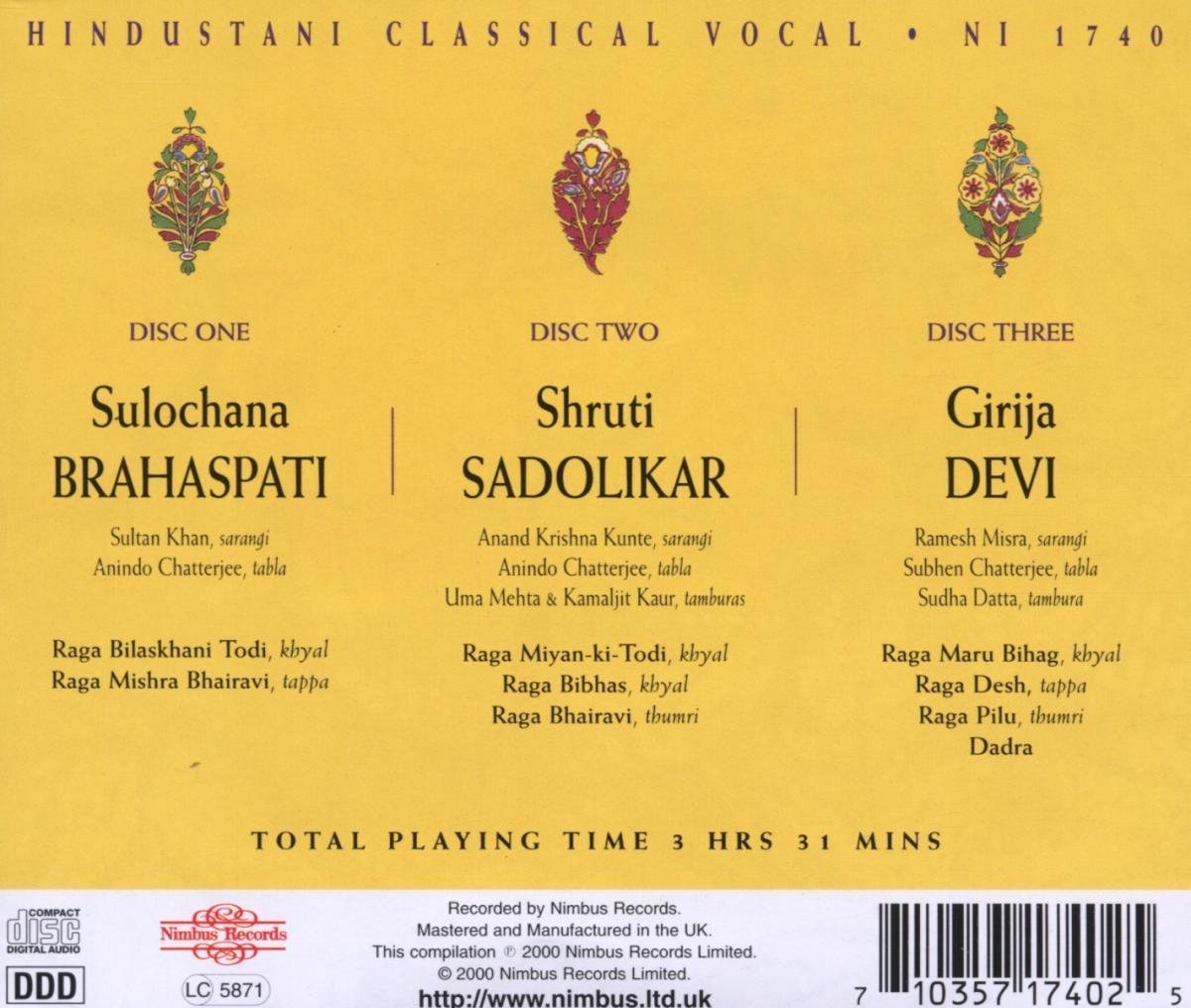 Hindustani Classical Vocal, Shruti Sadolikar | CD (album) | Muziek | bol.com