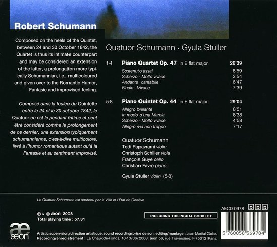 Schumann/Piano Quartet Op 47, R. Schumann | CD (album) | Muziek | bol.com