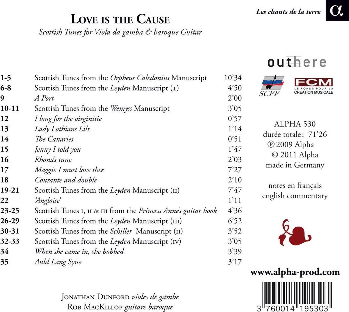 Jonathan Dunford & Rob McKillop - Love Is The Cause (CD), Jonathan ...
