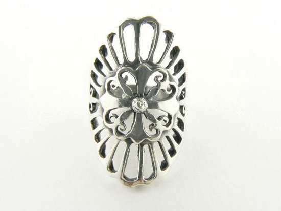 Bewerkte zware zilveren ring | bol