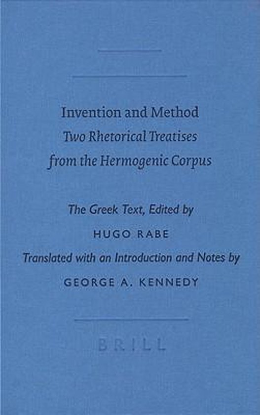 Invention and Method, George A. Kennedy | 9789004130722 | Boeken | bol.com
