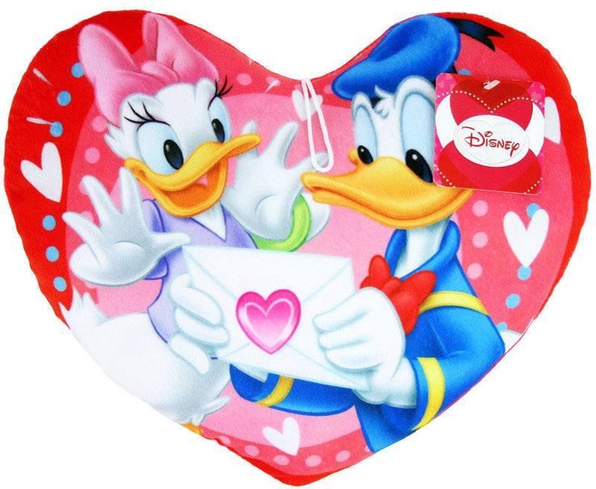 Donald Duck en Katrien Duck kussen met koord (33cm)Disney | bol.com