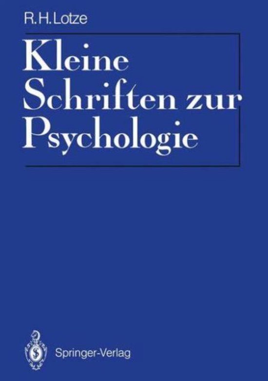 Kleine Schriften Zur Psychologie | 9783540510956 | Rudolf H Lotze ...