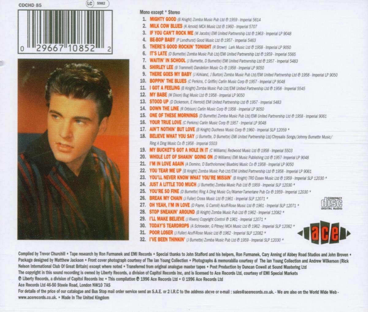 Rockin With Ricky, Rick Nelson | CD (album) | Muziek | bol