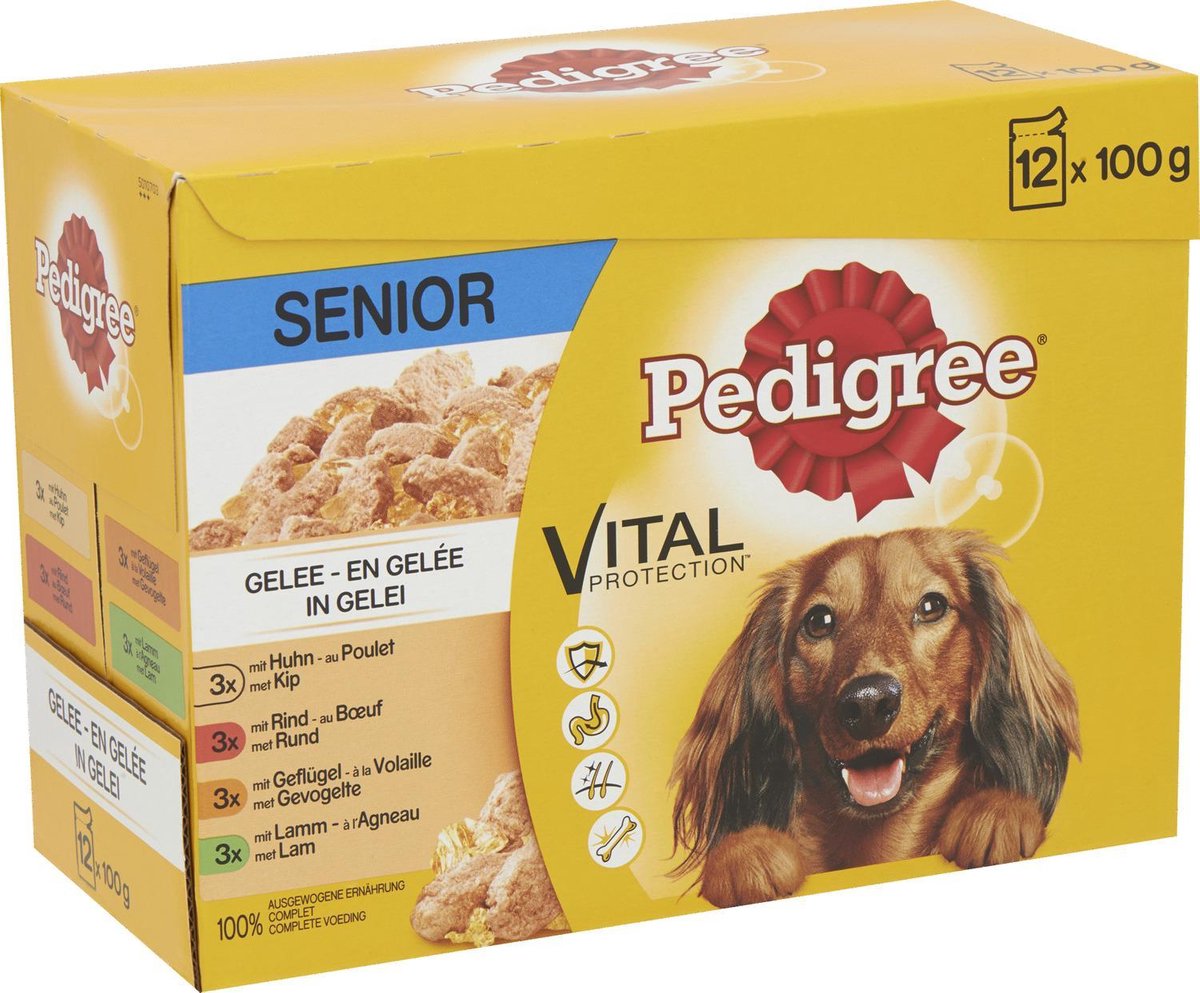 Pedigree multipack maaltijdzakjes senior in gelei | bol.com