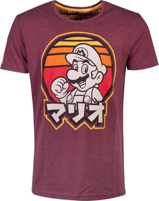 Nintendo Super Mario Heren Tshirt -L- Retro Mario Rood | bol.com