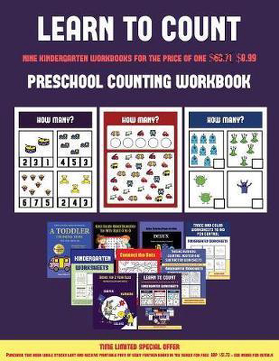 Preschool Counting Workbook (Learn to Count for PR- Preschool Counting ...