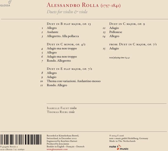 Isabelle Faust & Thomas Riebl - Duets For Violin & Viola (CD), Thomas ...