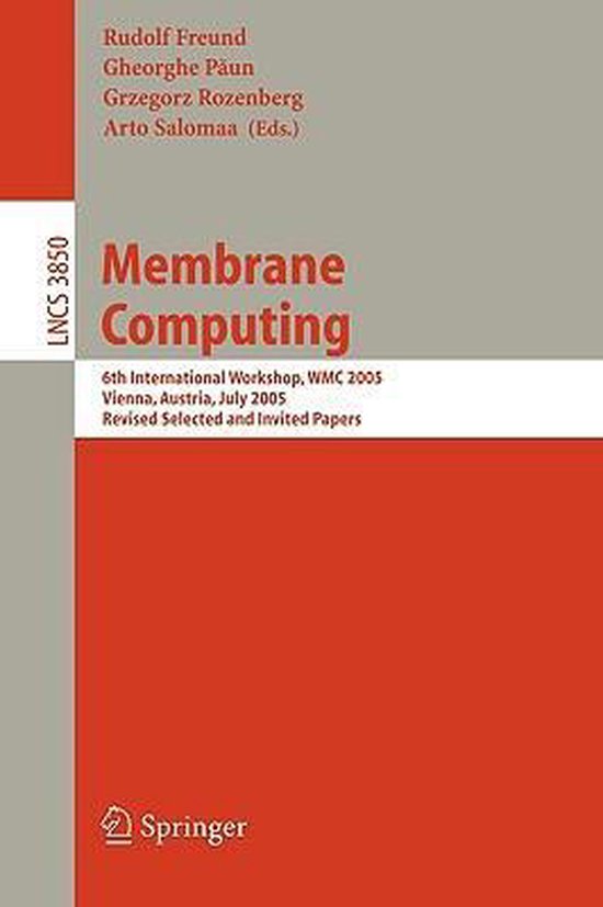 Theoretical Computer Science and General Issues- Membrane Computing | 9783540309482 |... | bol.com