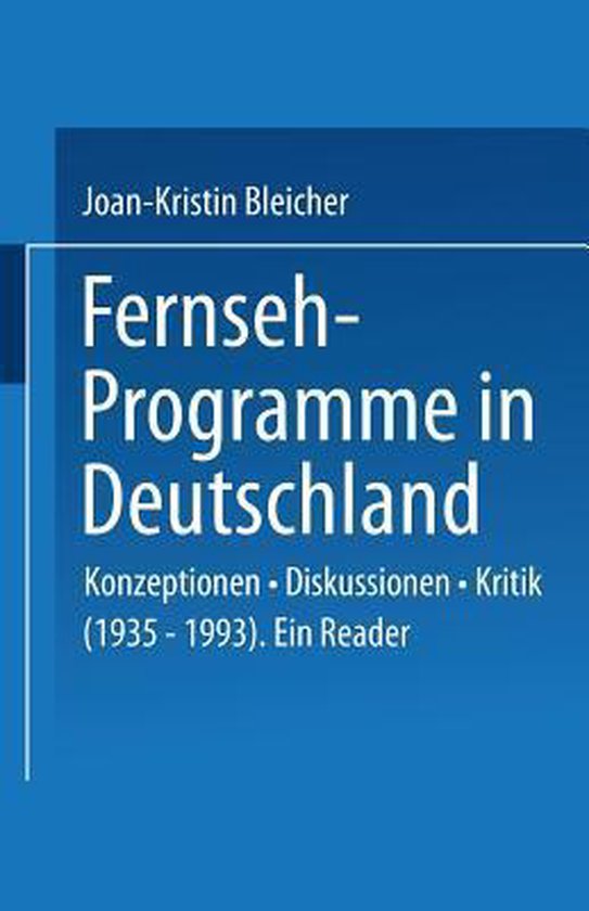 Fernseh-Programme in Deutschland | 9783531129051 | Boeken | bol.com