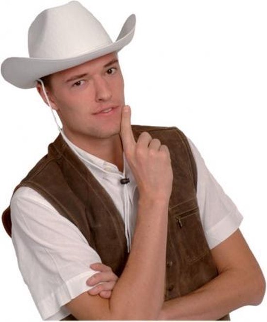 Witte cowboyhoed vilt | bol