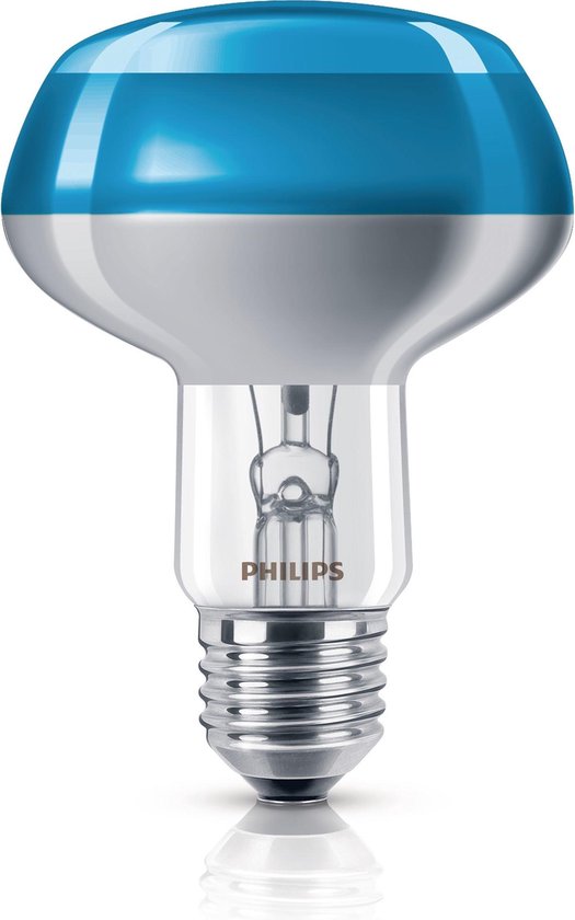 Philips Blue Spot R80 Gloeilamp E27 - 60W - Blauw Licht - Dimbaar | bol.com