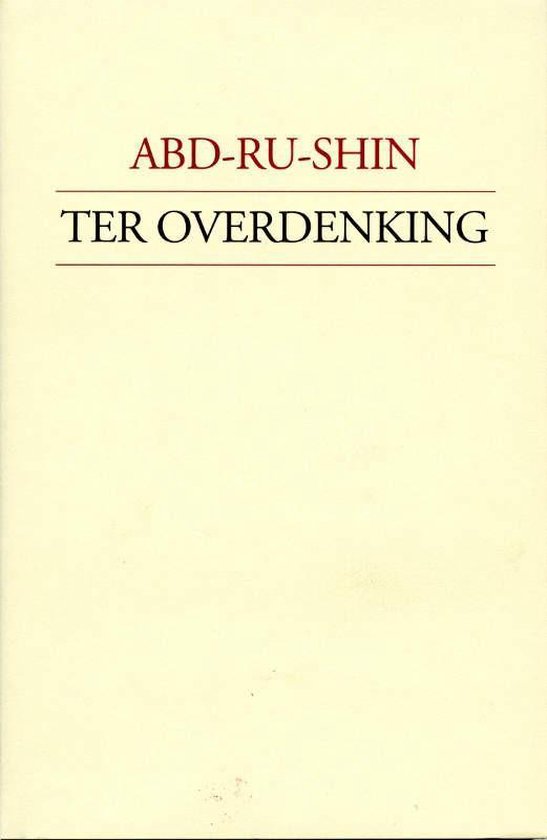 Ter Overdenking, Abd-Ru-Shin | 9789071373008 | Boeken | bol