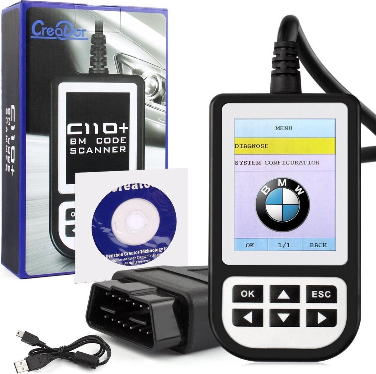 C110 BMW / Mini OBD2 Handscanner OBD/EOBD | bol.com
