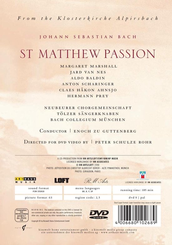 Bach - St Matthew Passion, Dvd (St) | Muziek | bol