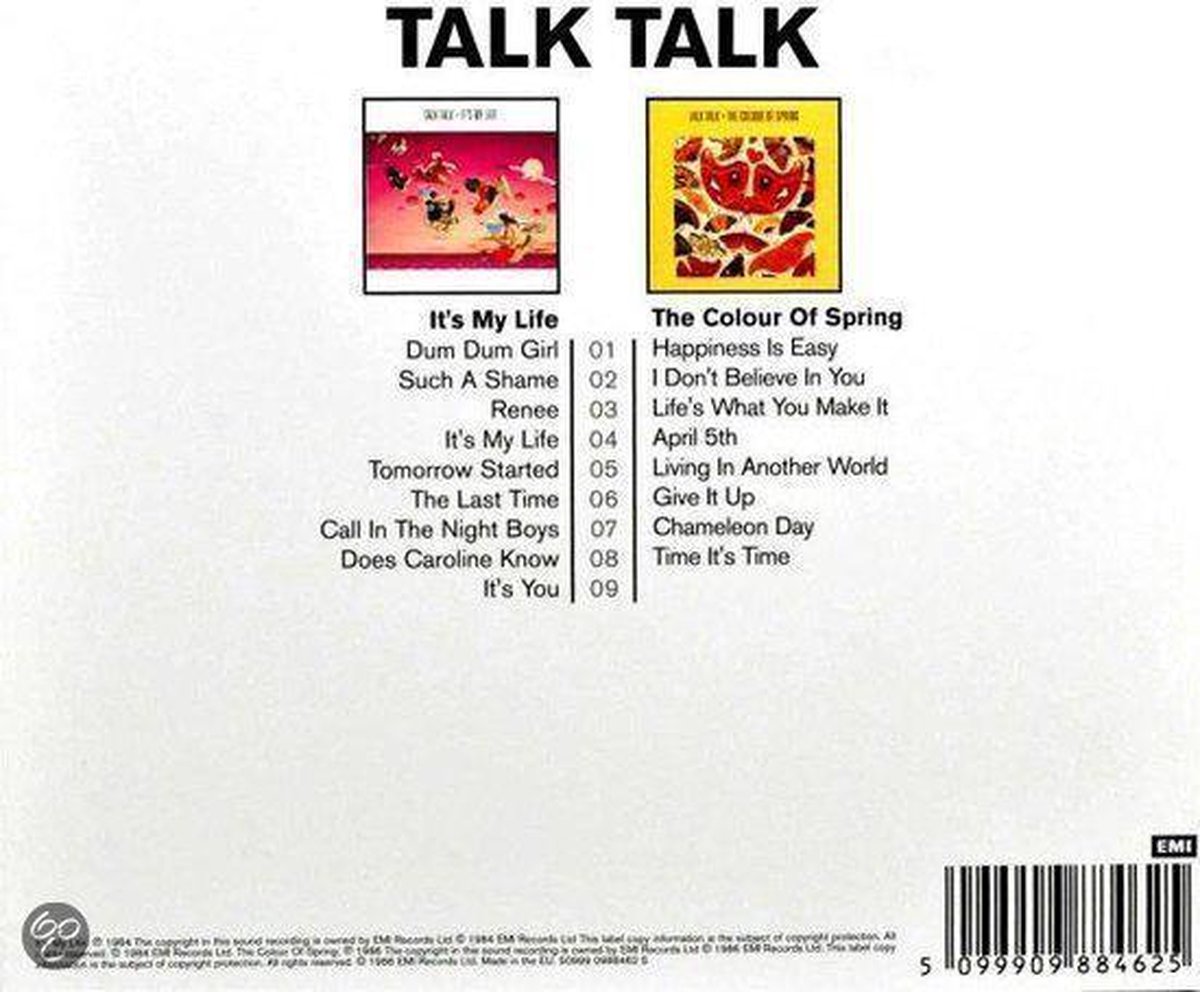 It's My Life/The Colour of Spring, Talk Talk | CD (album) | Muziek ...