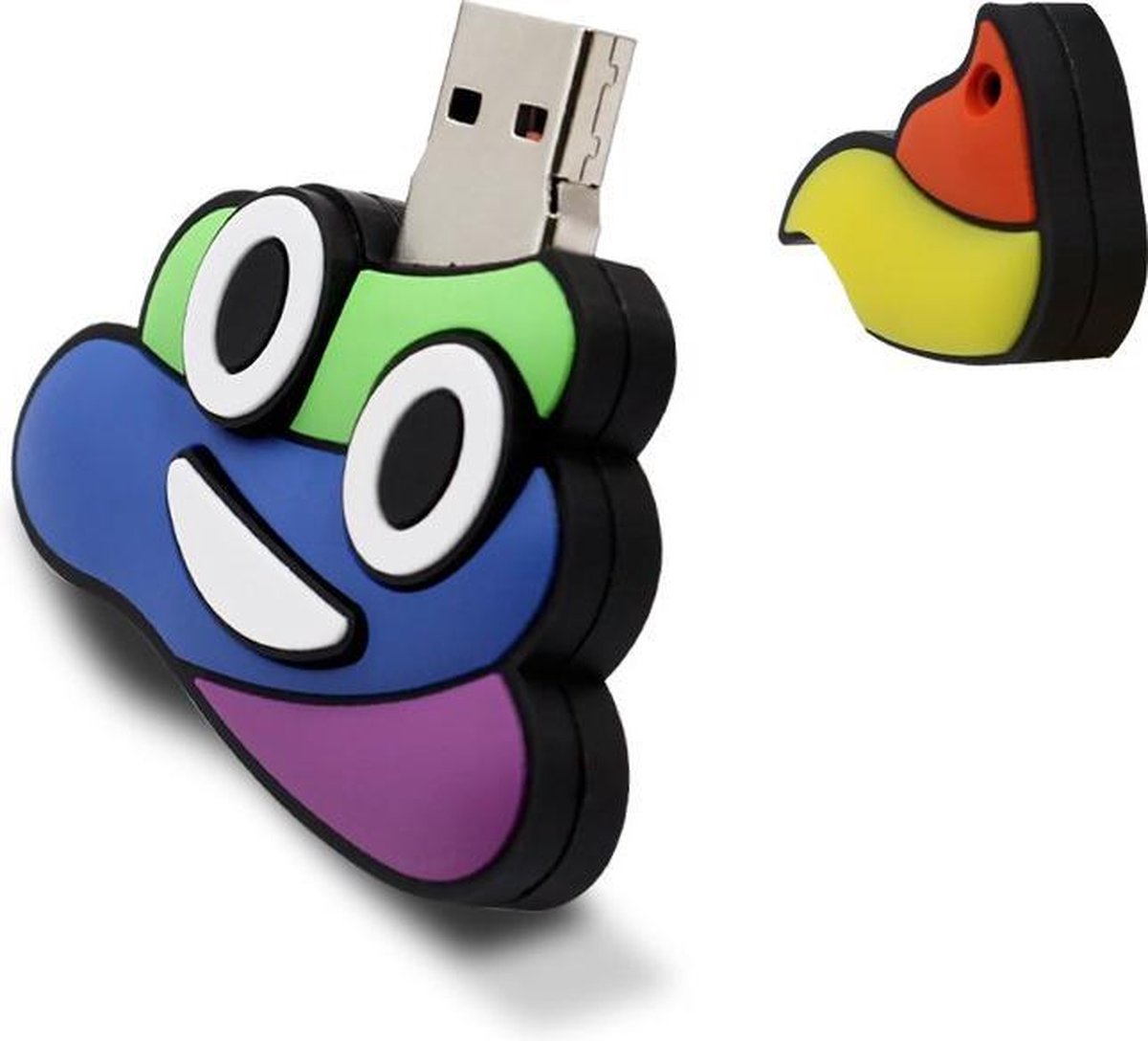 Regenboog Drol USB-Stick 32GB - Drol Emoji design | bol.com
