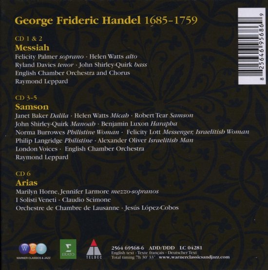 Messiah / Samson / Arias From Rinaldo, various artists | Muziek | bol