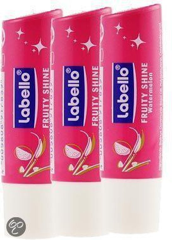 Labello Watermelon Shine - Lippenbalsem - 3 stuks - Voordeelverpakking ...