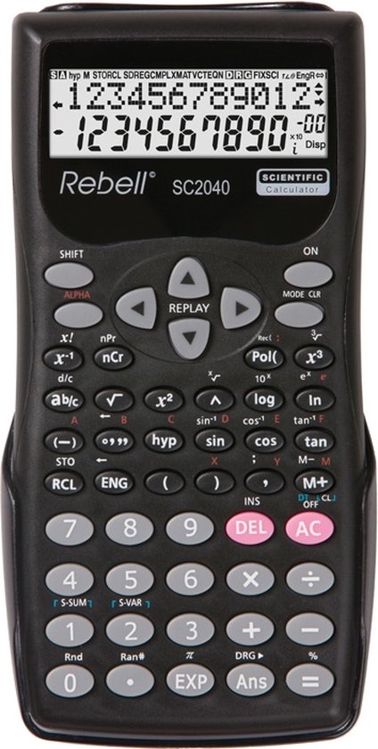 Rebell calculator - SC2040 BX - wetenschappelijk - zwart - RE-SC2040-BX ...